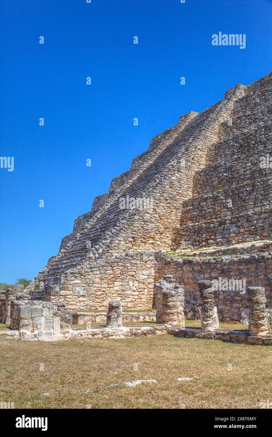 Castillo de Kukulcan, Mayapan Mayan Archaeological Site, Yucatan ...