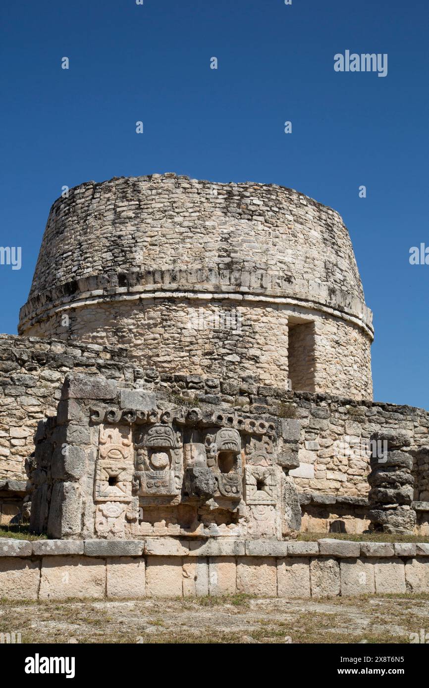 Templo Redondo (Round Temple), Mayapan Mayan Archaeological Site ...