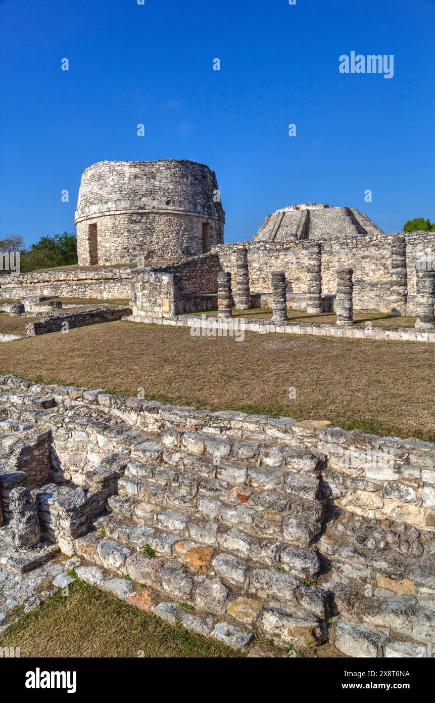 Templo Redondo (Round Temple), Mayapan Mayan Archaeological Site ...
