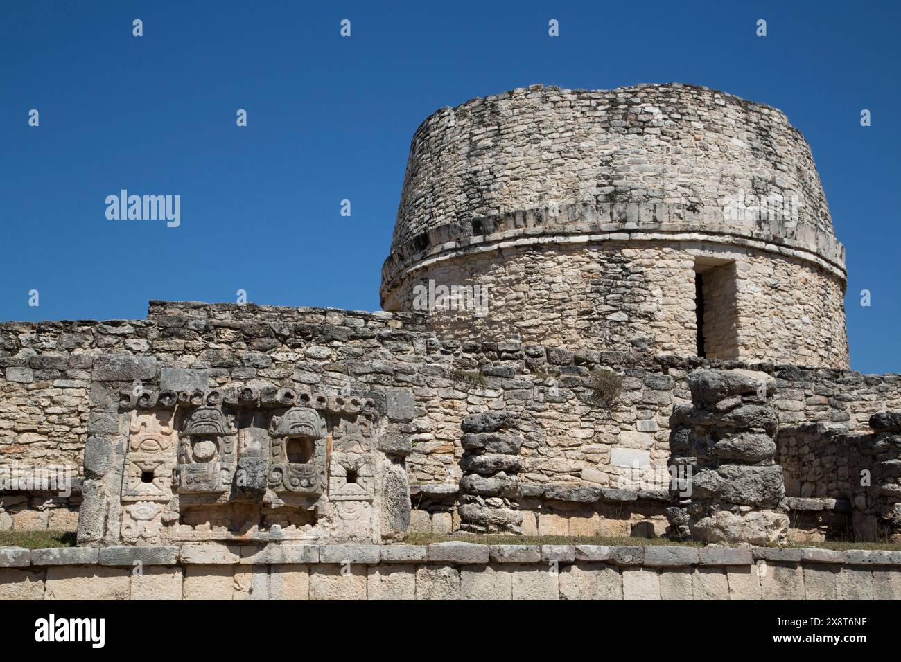 Templo Redondo (Round Temple), Mayapan Mayan Archaeological Site ...