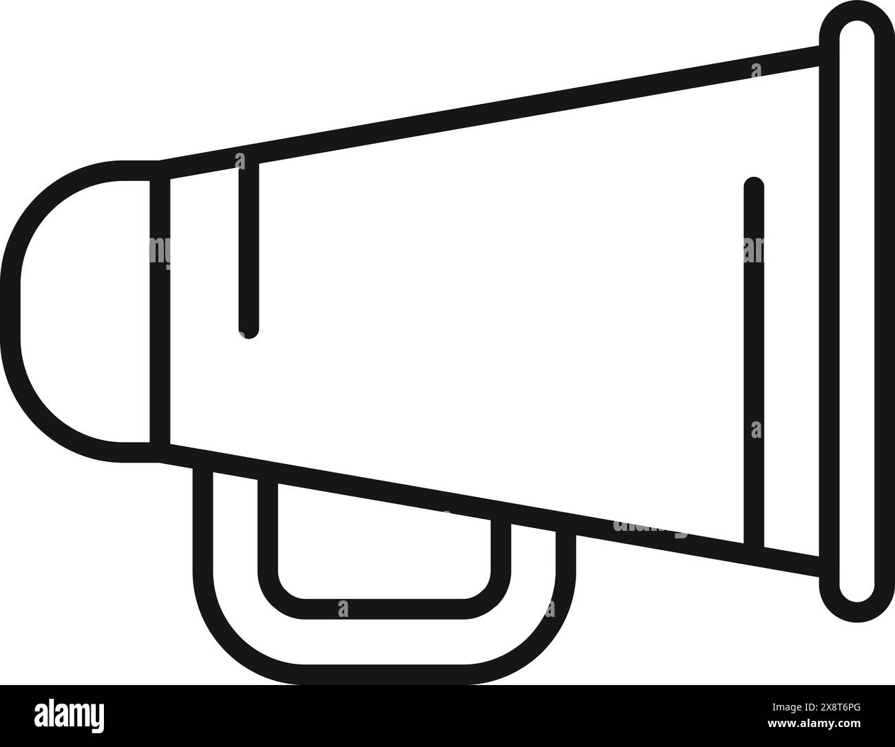 Simple line drawing of a megaphone in black and white, perfect for ...