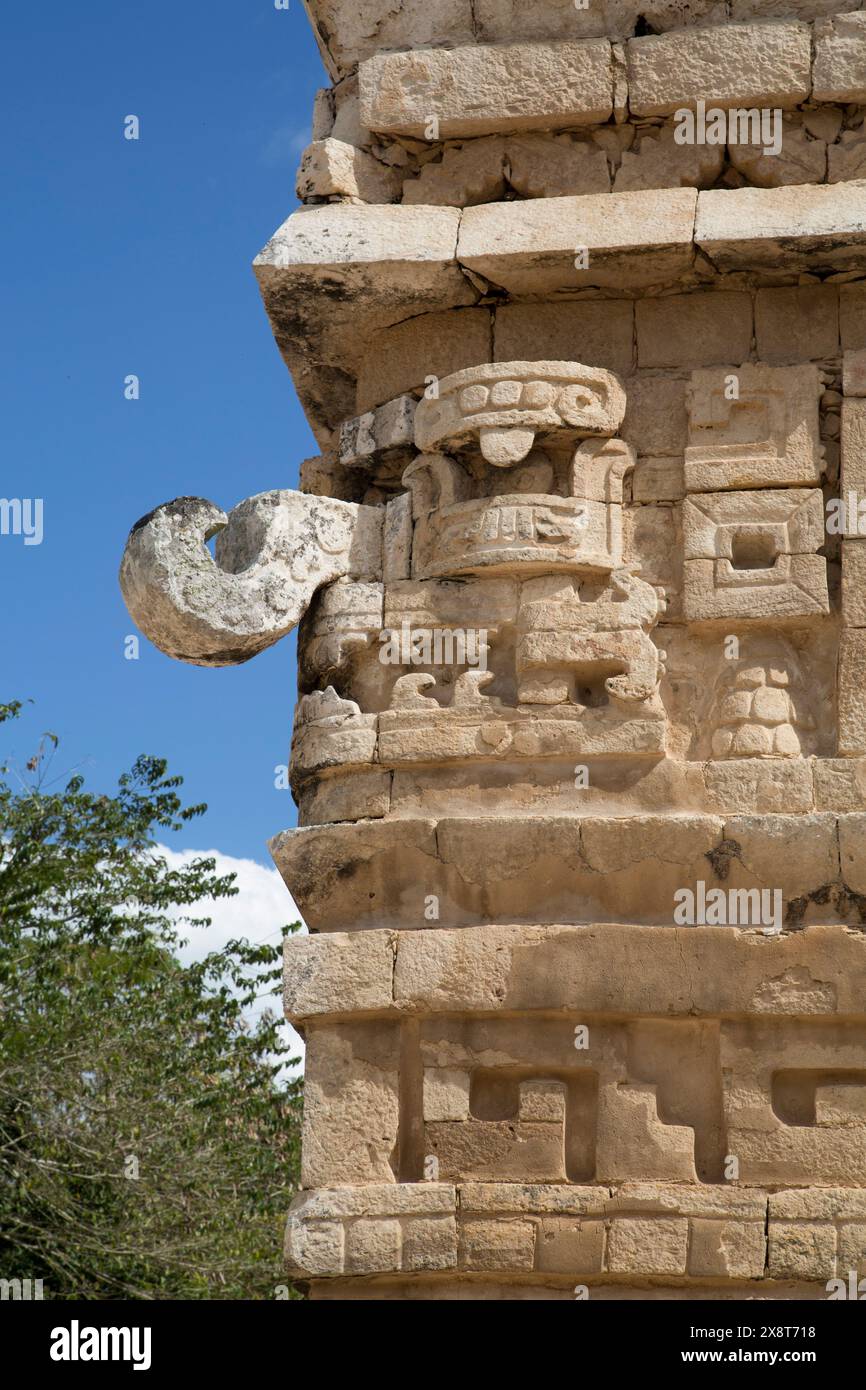 Chac Rain God Mask, The Church (La Iglesia), Chichen Itza, Yucatan ...
