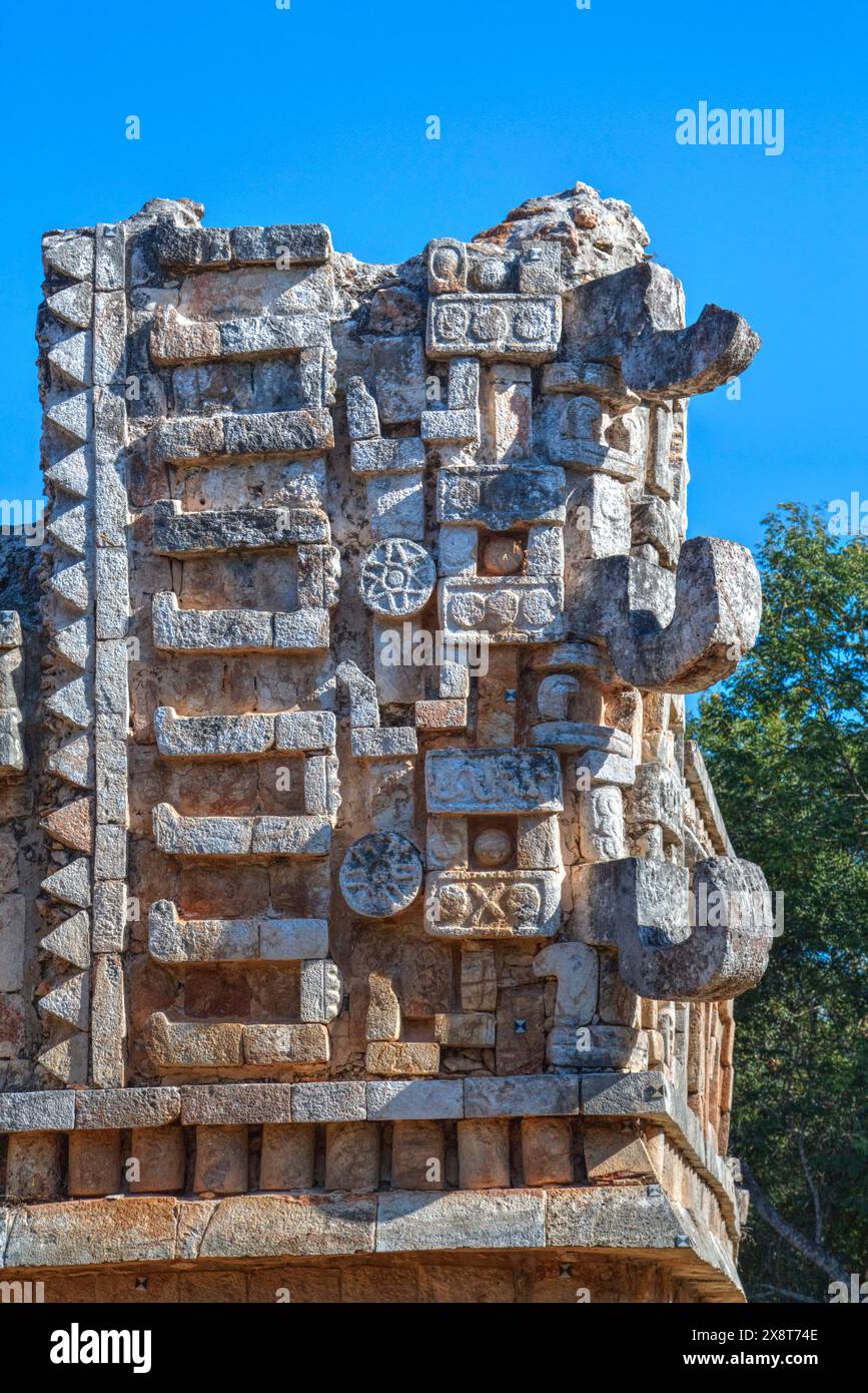 Chac Rain God Masks, The Palace, Xlapak Mayan Archaeological Site ...