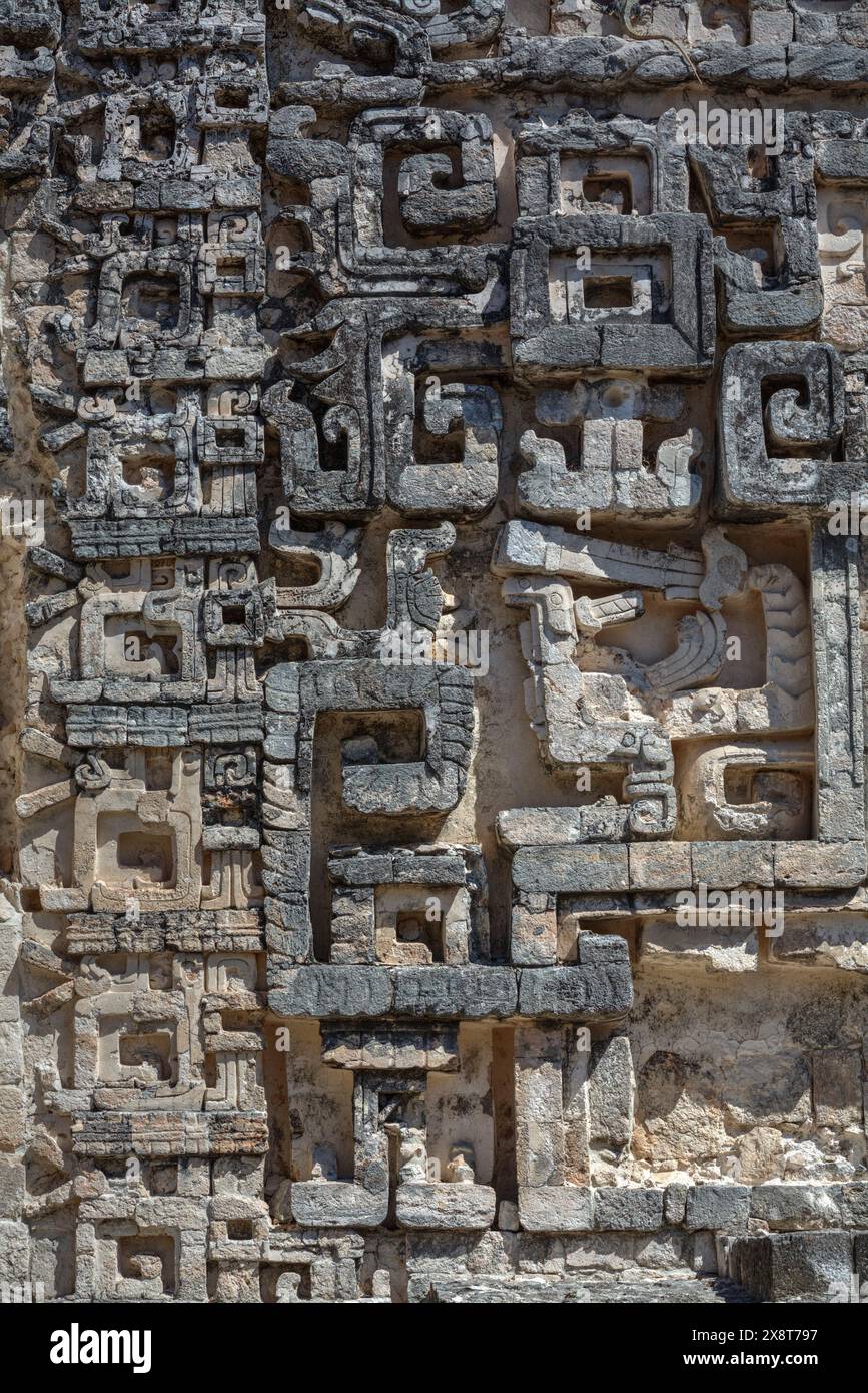 Stone Carvings, Structure II, Hochob Mayan Archaeological Site, Chenes ...