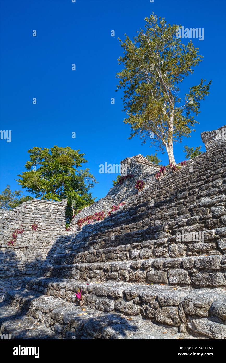 The Acropolis, Kinichna Mayan Archaeological Site, Quintana Roo, Mexico ...