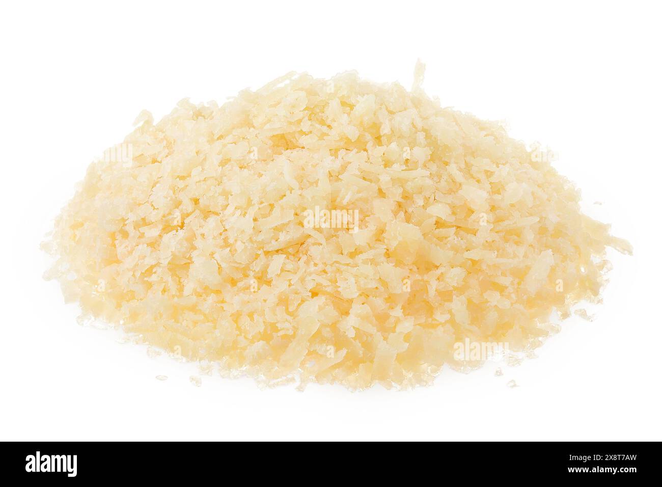 grated parmesan cheese isolated on white background Stock Photo - Alamy