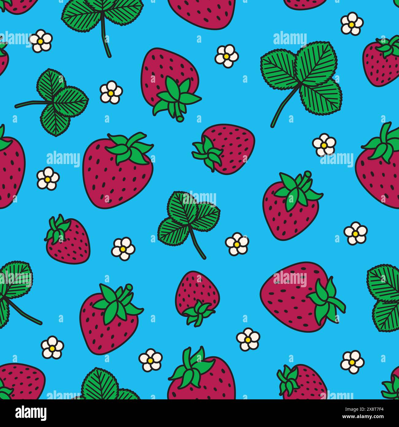 Vector background with strawberries Stock Vector Image & Art - Alamy