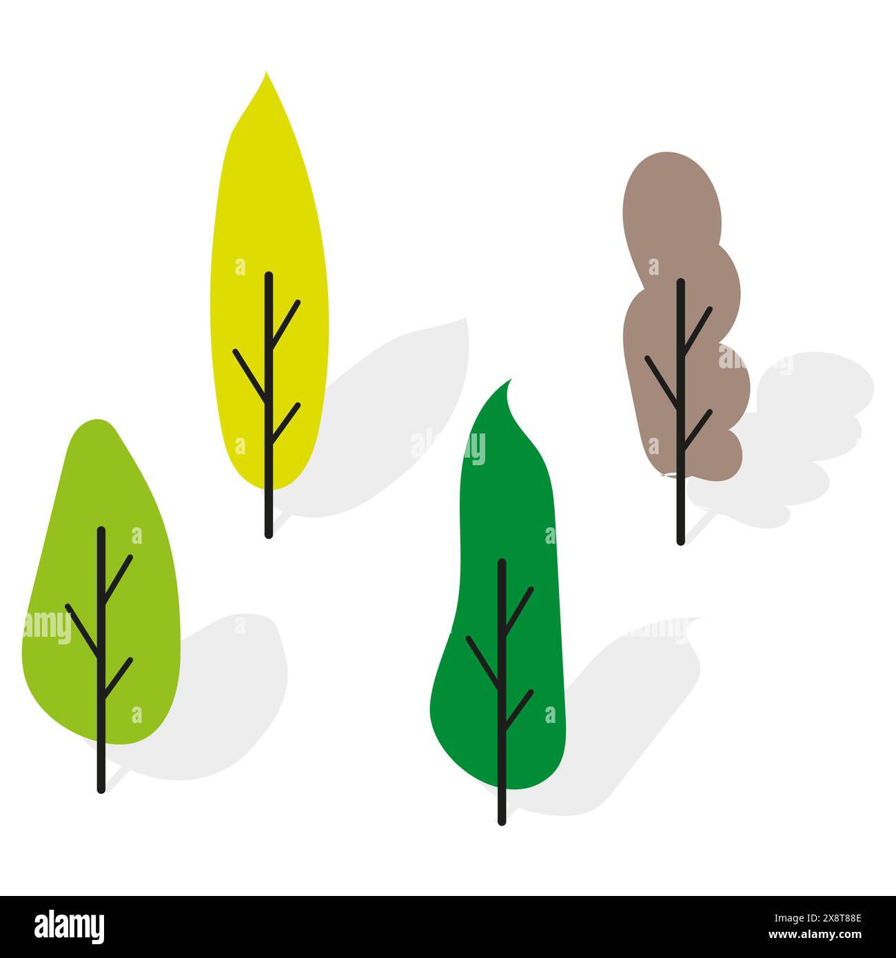 Stylized environment nature icons Stock Vector Images - Alamy
