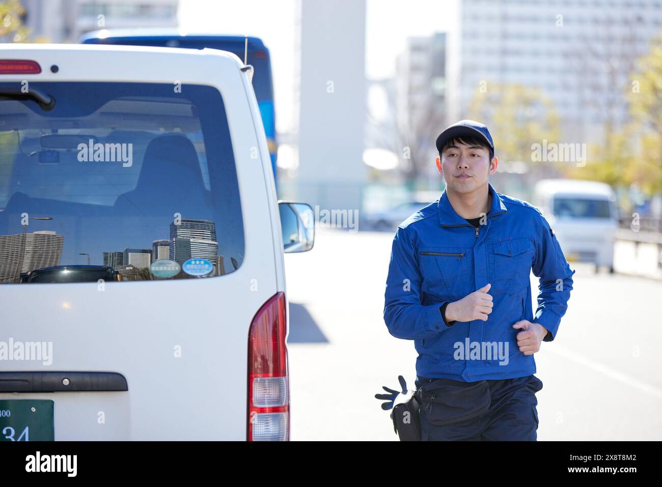 Man standing next van hi-res stock photography and images - Alamy