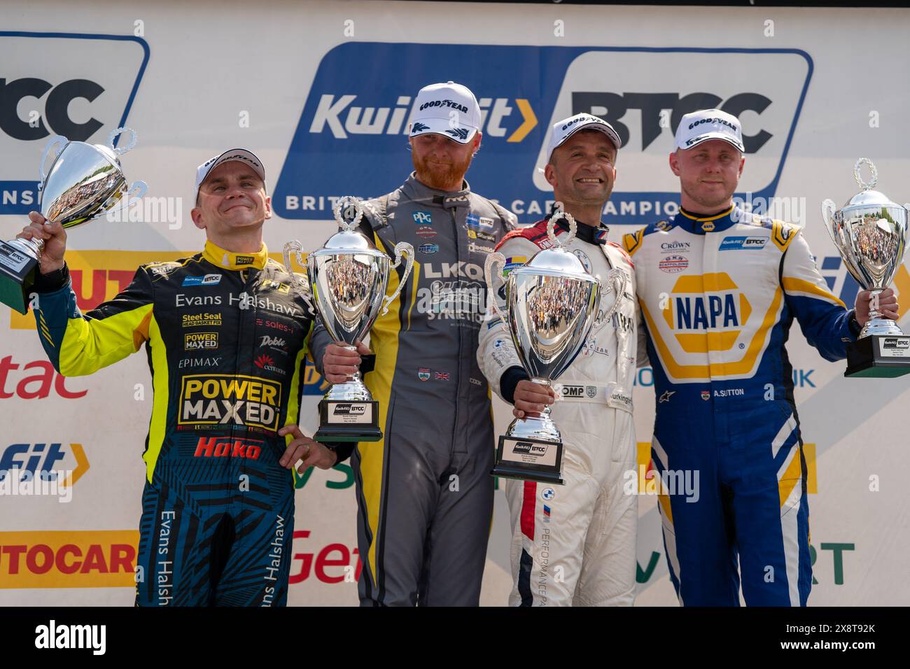 Colin Turkington with Josh Cook and Ash Sutton with independant winner ...