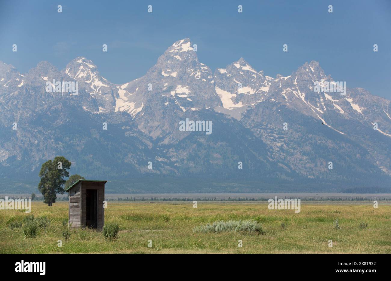 USA, Wyoming, Grand Teton National Park, Morman Row, John Moulton ...
