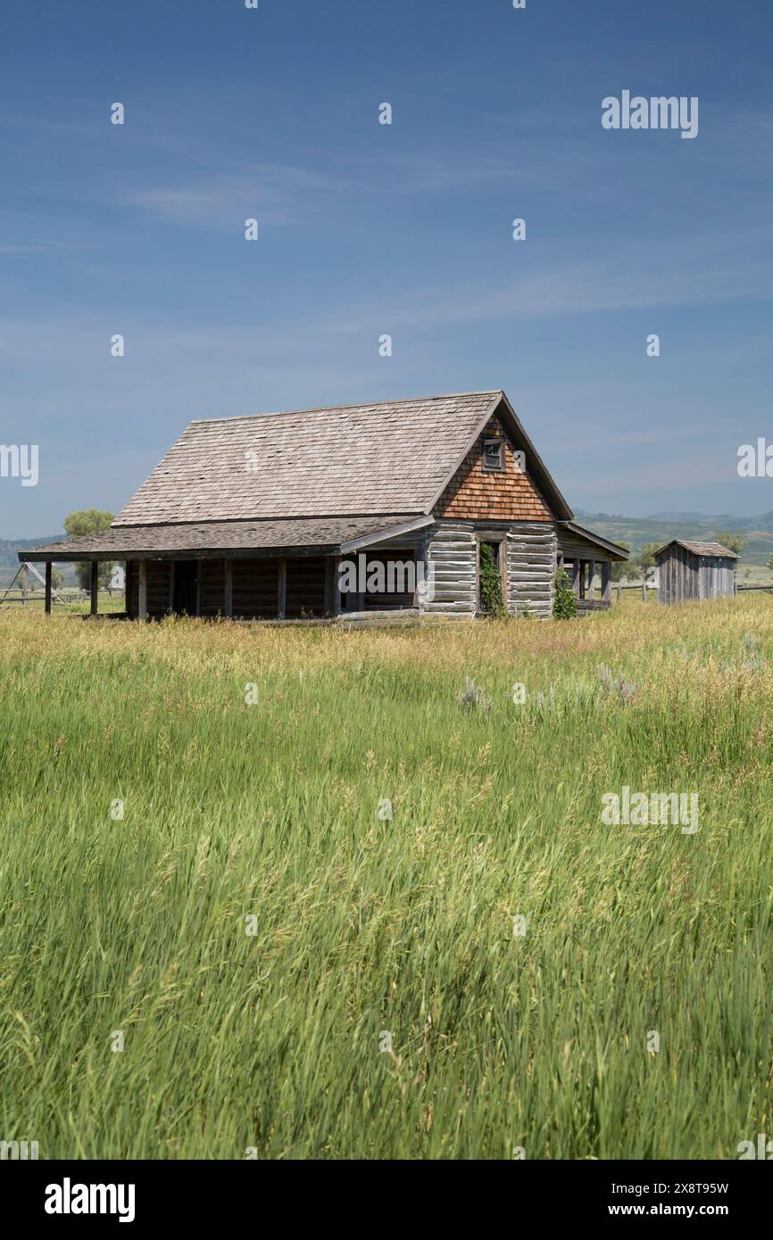USA, Wyoming, Grand Teton National Park, Morman Row, Andy Chambers ...