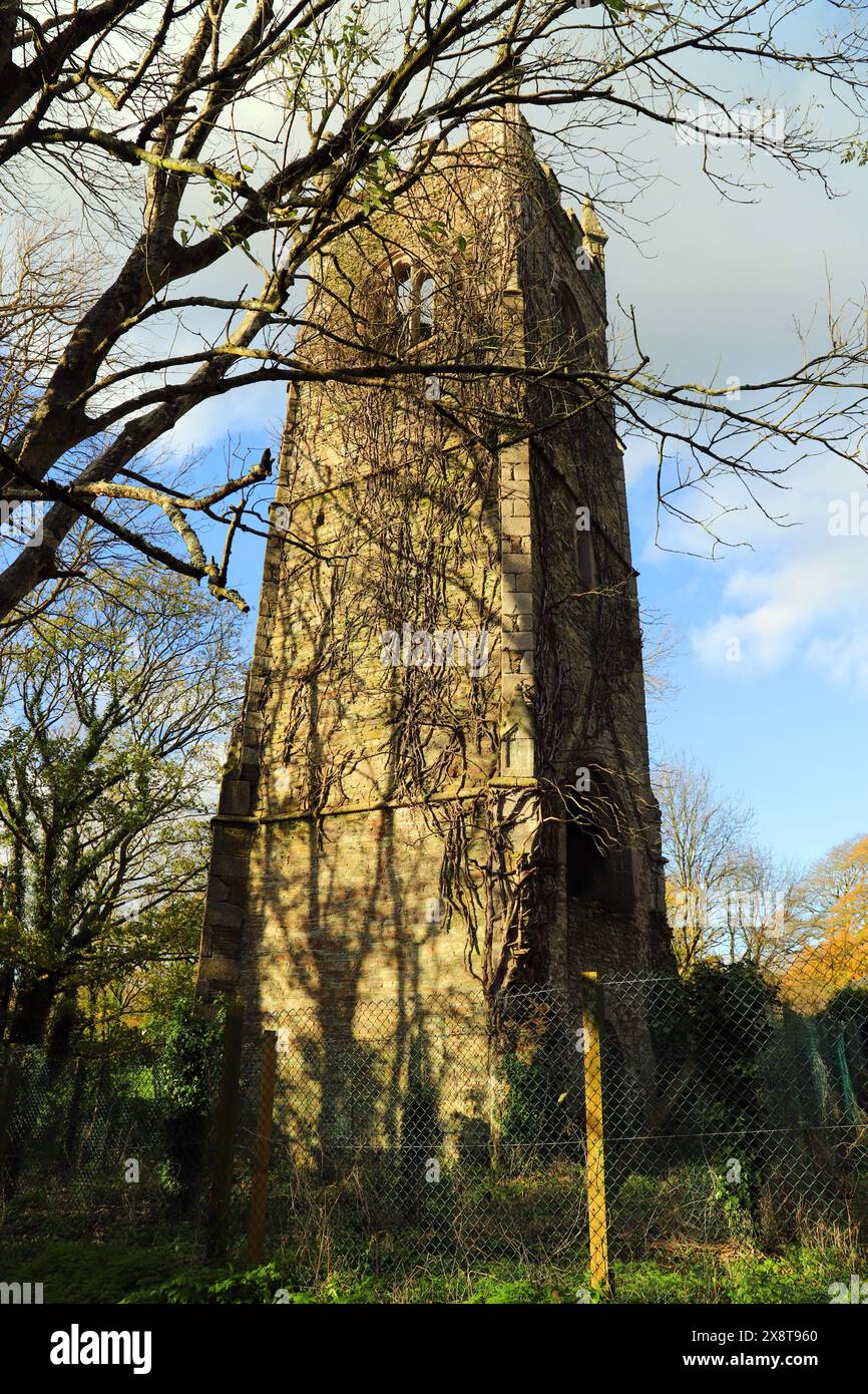 The Ruins of Old Kea Church, of which only the tower now stands Stock ...