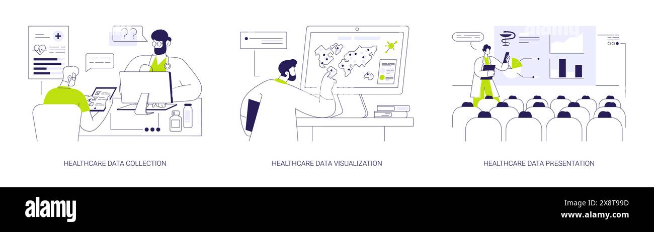 Medical statistics abstract concept vector illustrations Stock Vector ...