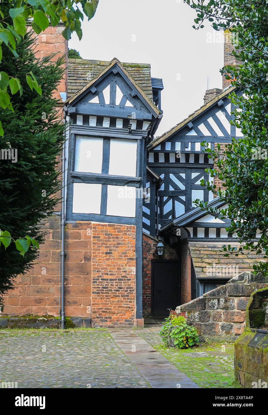 Speke Hall, a black and white painted wood-framed wattle-and-daub Tudor ... Speke Hall, a black and white painted wood-framed wattle-and-daub Tudor ...