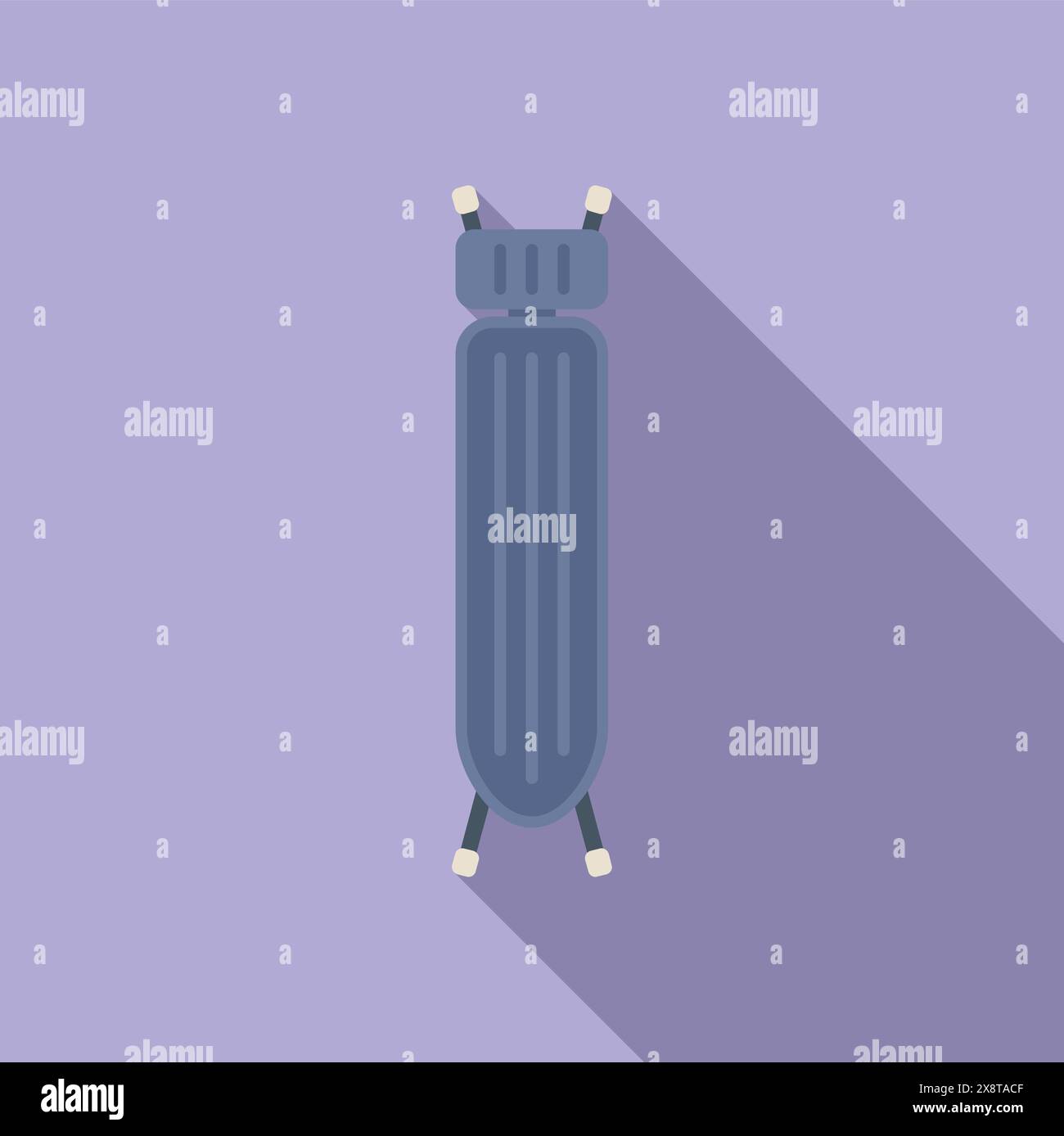 Vector graphic of a blue marker pen in a flat design style with a ...