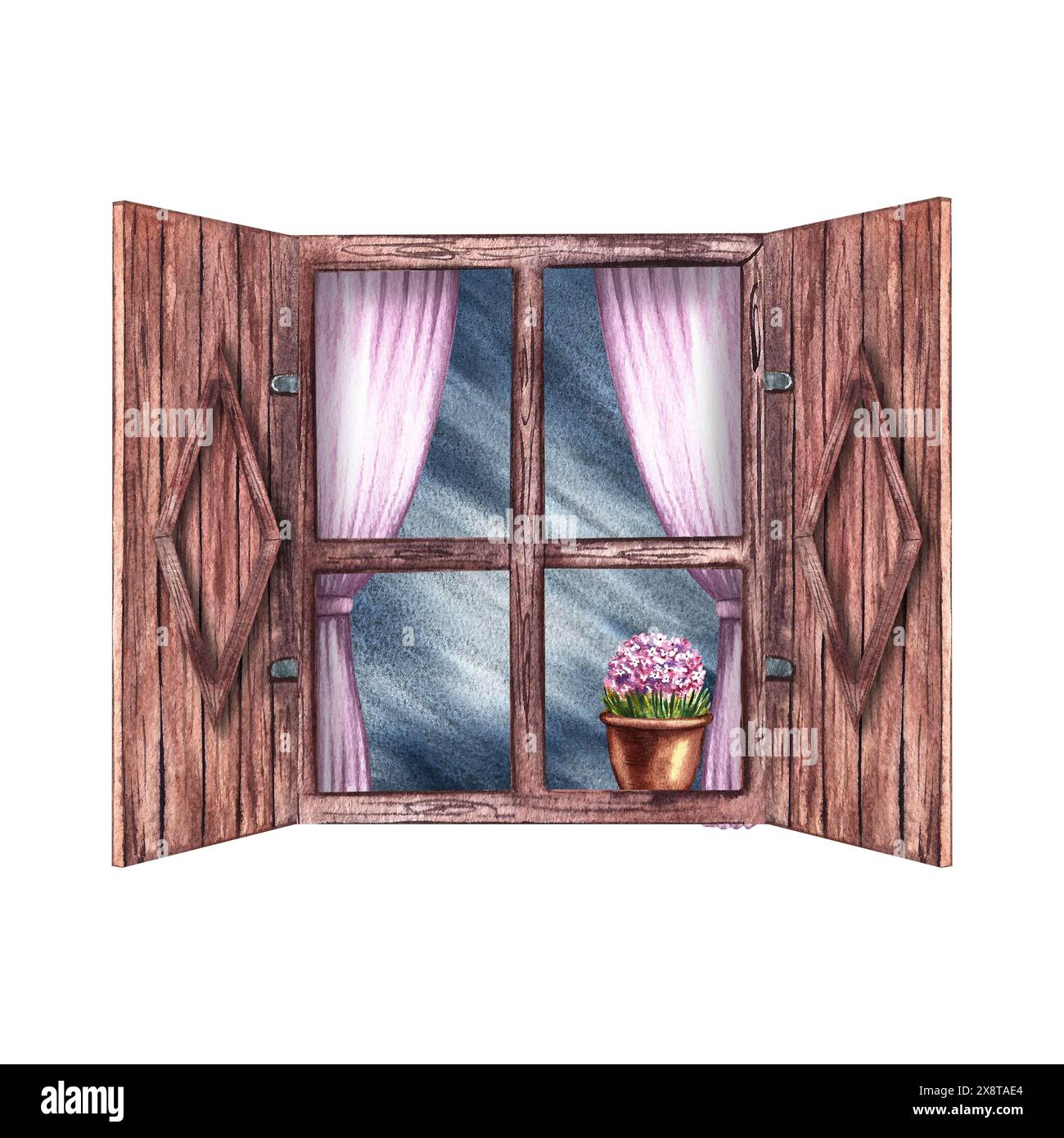 Historic wooden shutters Cut Out Stock Images & Pictures - Alamy