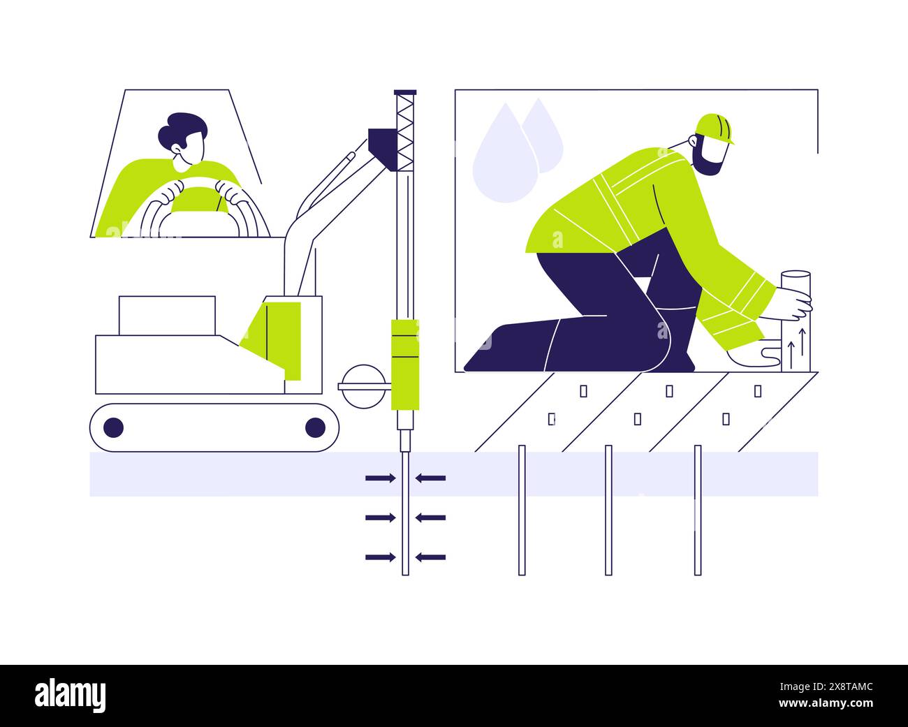 Vertical drain abstract concept vector illustration Stock Vector Image ...
