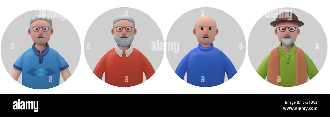 Man beard bald head in Cut Out Stock Images & Pictures - Alamy