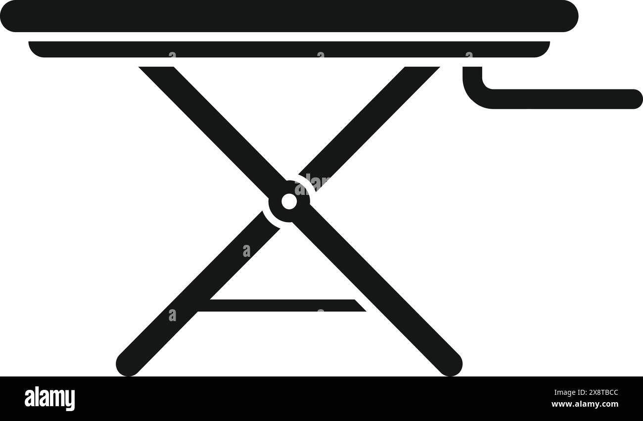 Simplified vector design of an ironing board, ideal for icons and ...
