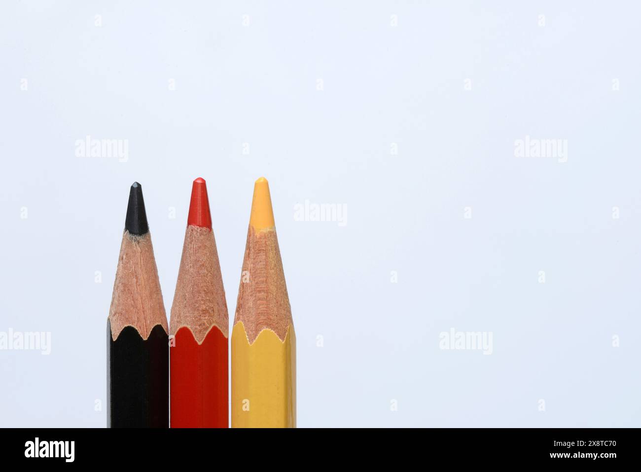 Coloured pencils in the national colours of Germany, national colour ...