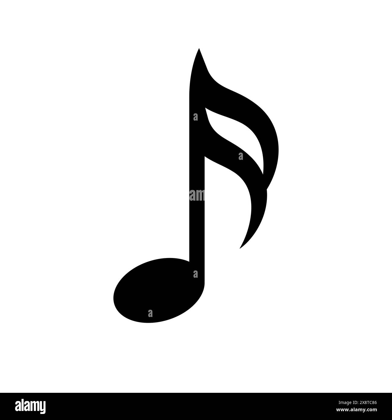 Vector flat music note isolated on white background Stock Vector Image ...