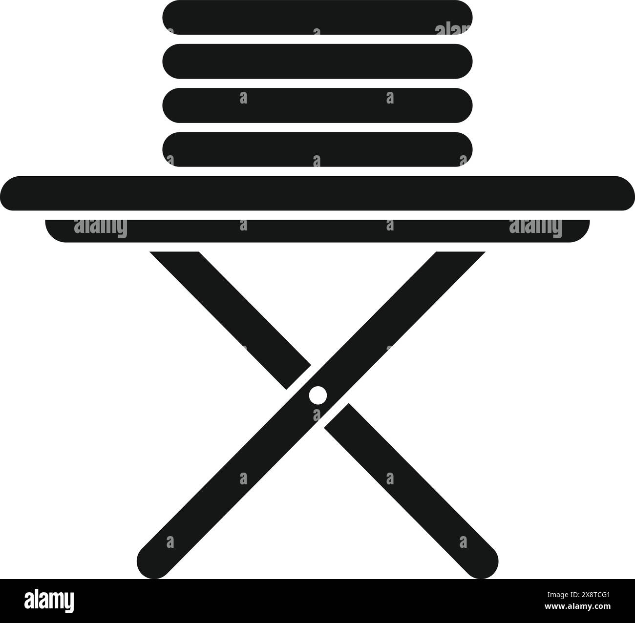 Vector icon of a simple folding chair, perfect for event layouts or ...