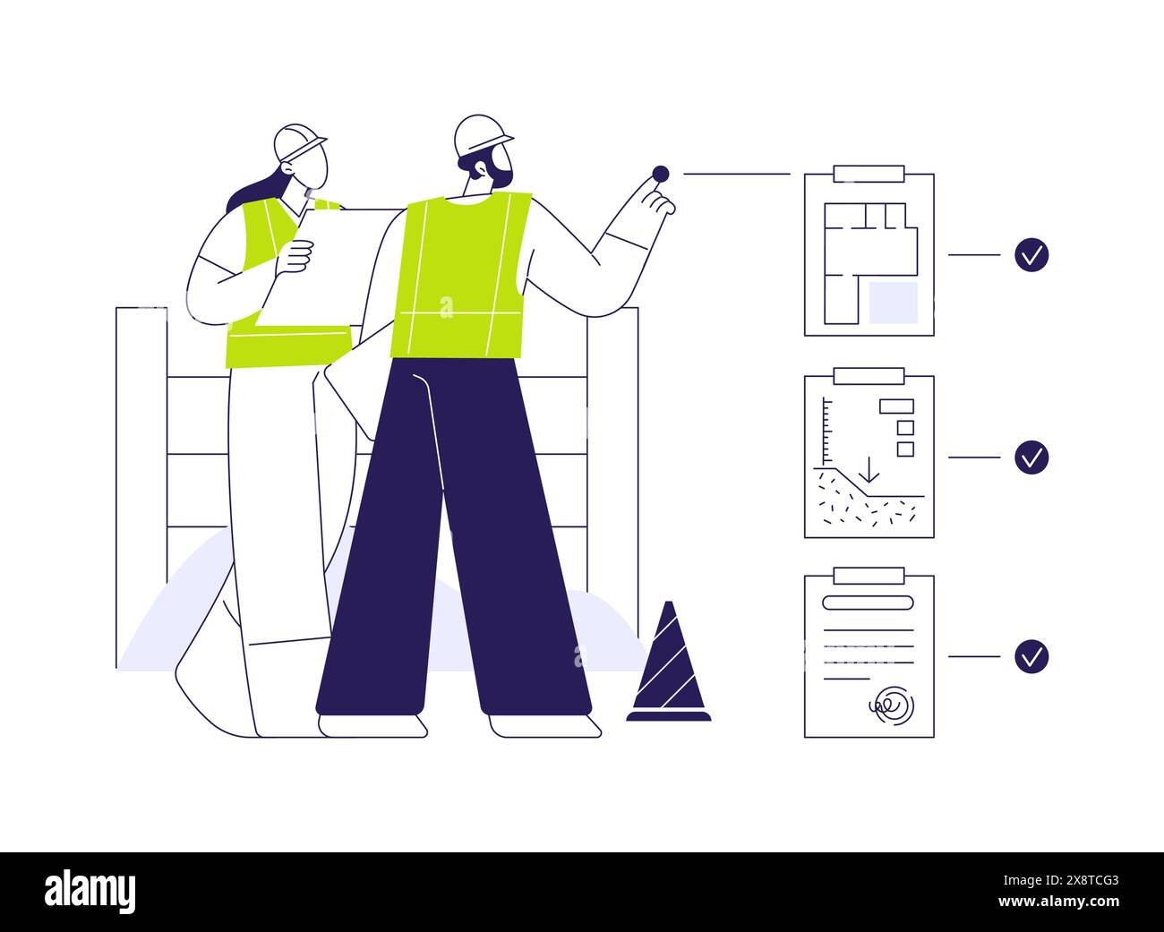 Construction documents abstract concept vector illustration Stock ...