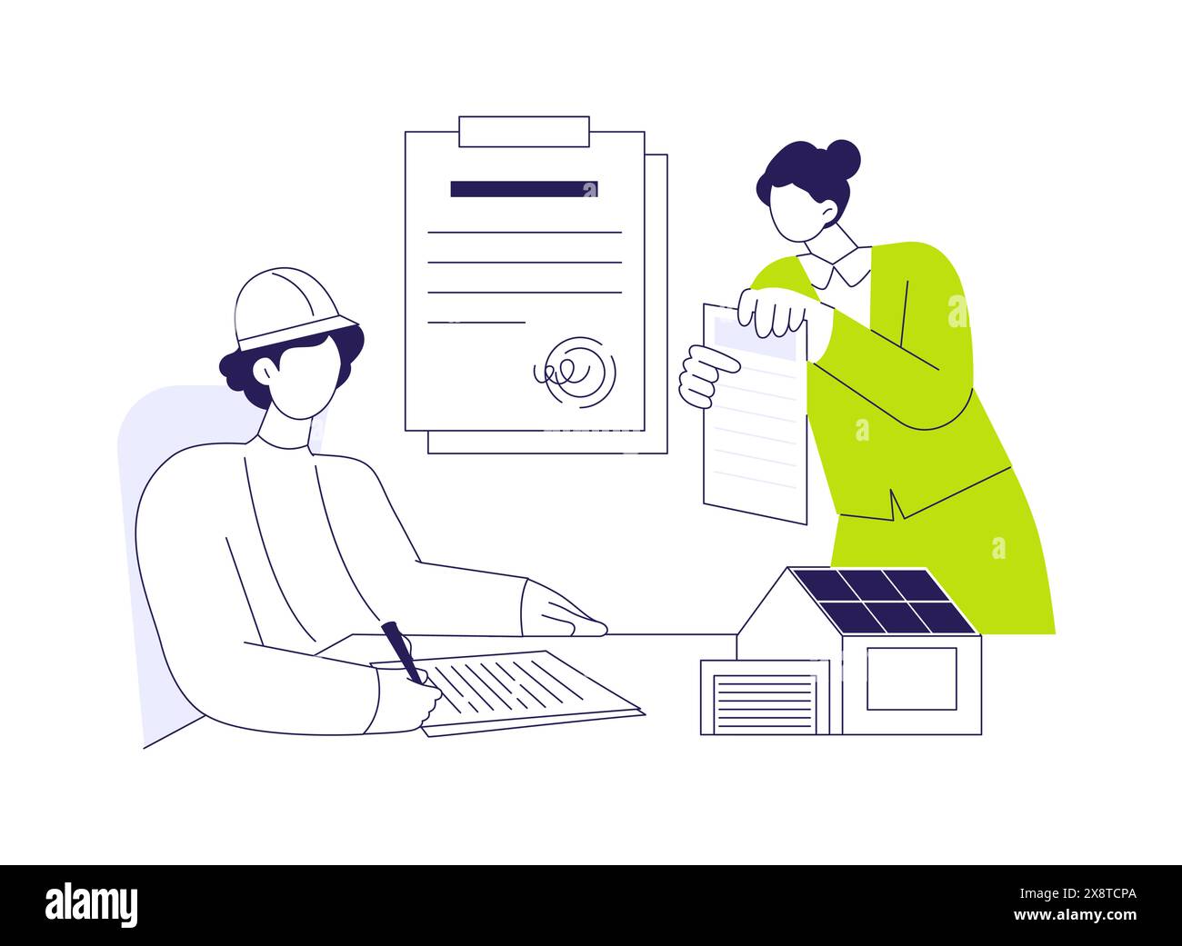 Construction insurance abstract concept vector illustration Stock ...