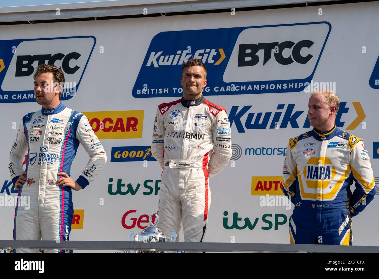 Colin Turkington With Tom Ingram And Ash Sutton Podium Round 5 Brands ...