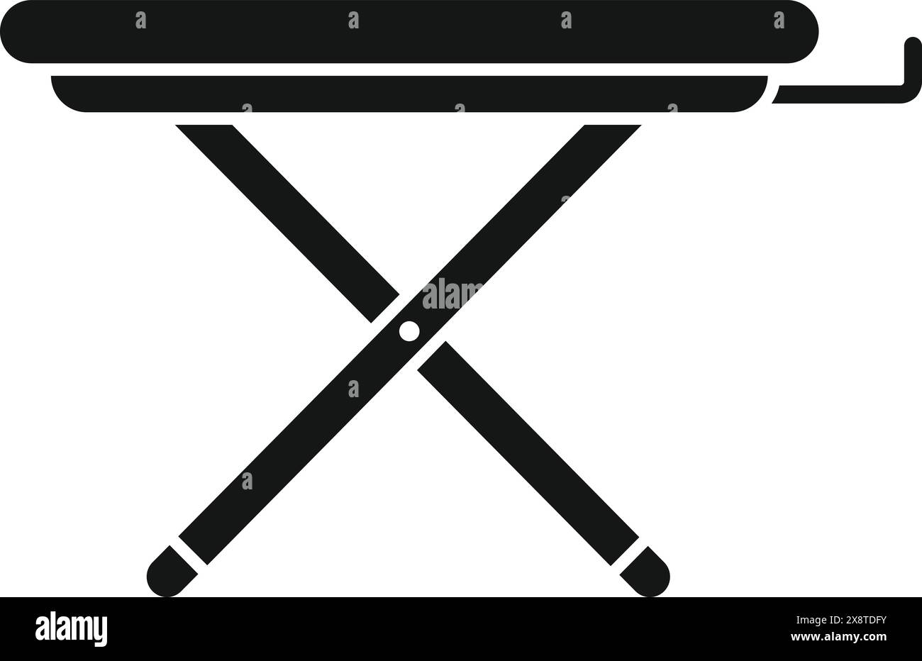 Vector illustration of a simple ironing board silhouette, perfect for ...