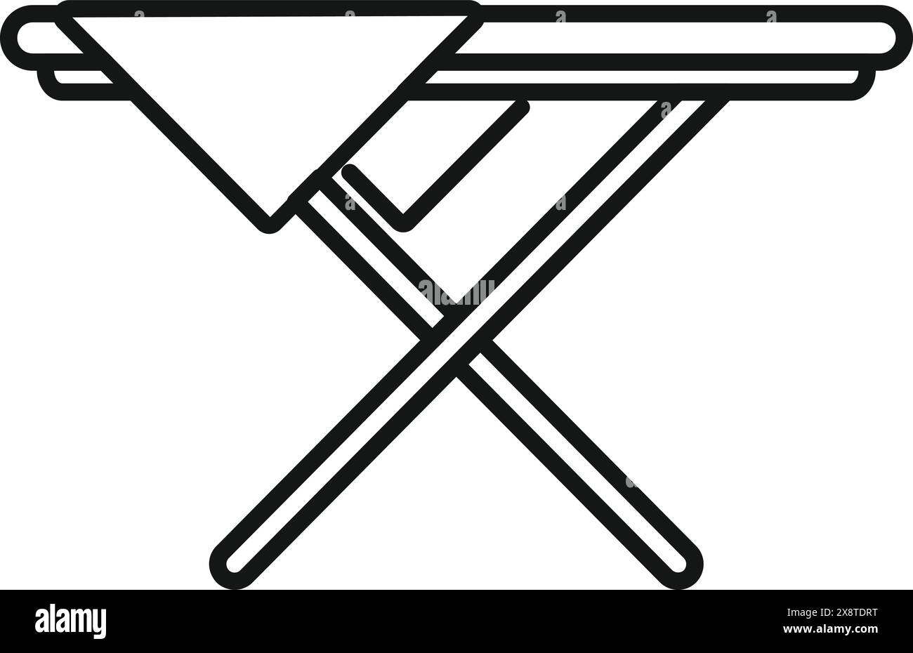 Simplistic vector illustration of an ironing board in a line art style ...
