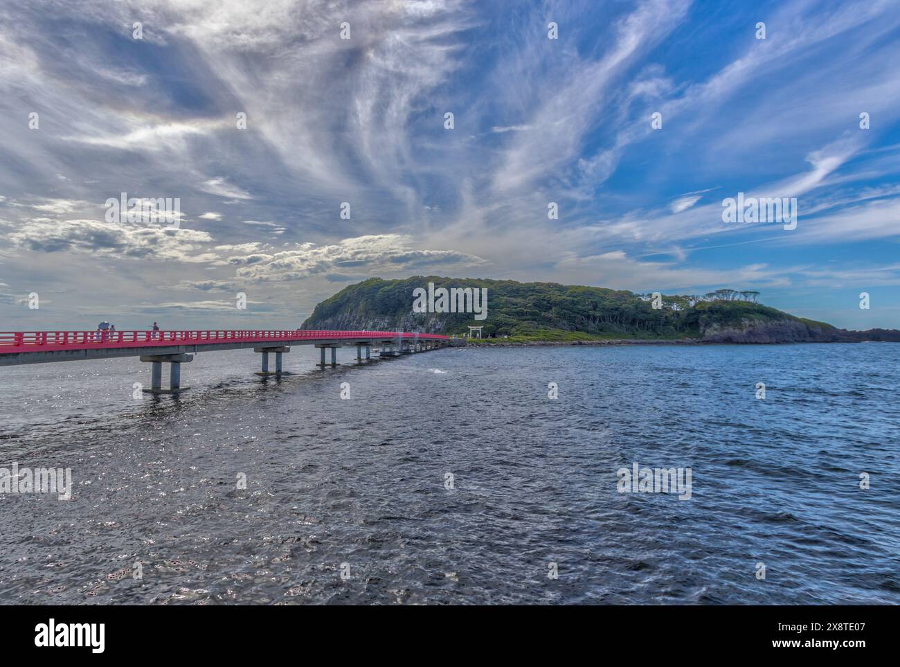 Oshima bridge, connecting the mainland with Oshima Island, Mikunicho ...