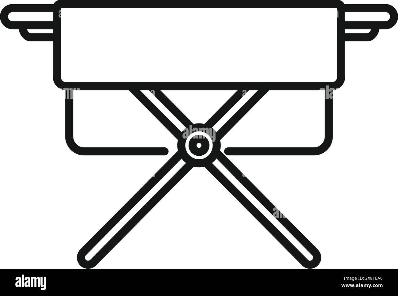 Simple line drawing of an empty director's chair, suitable for various ...