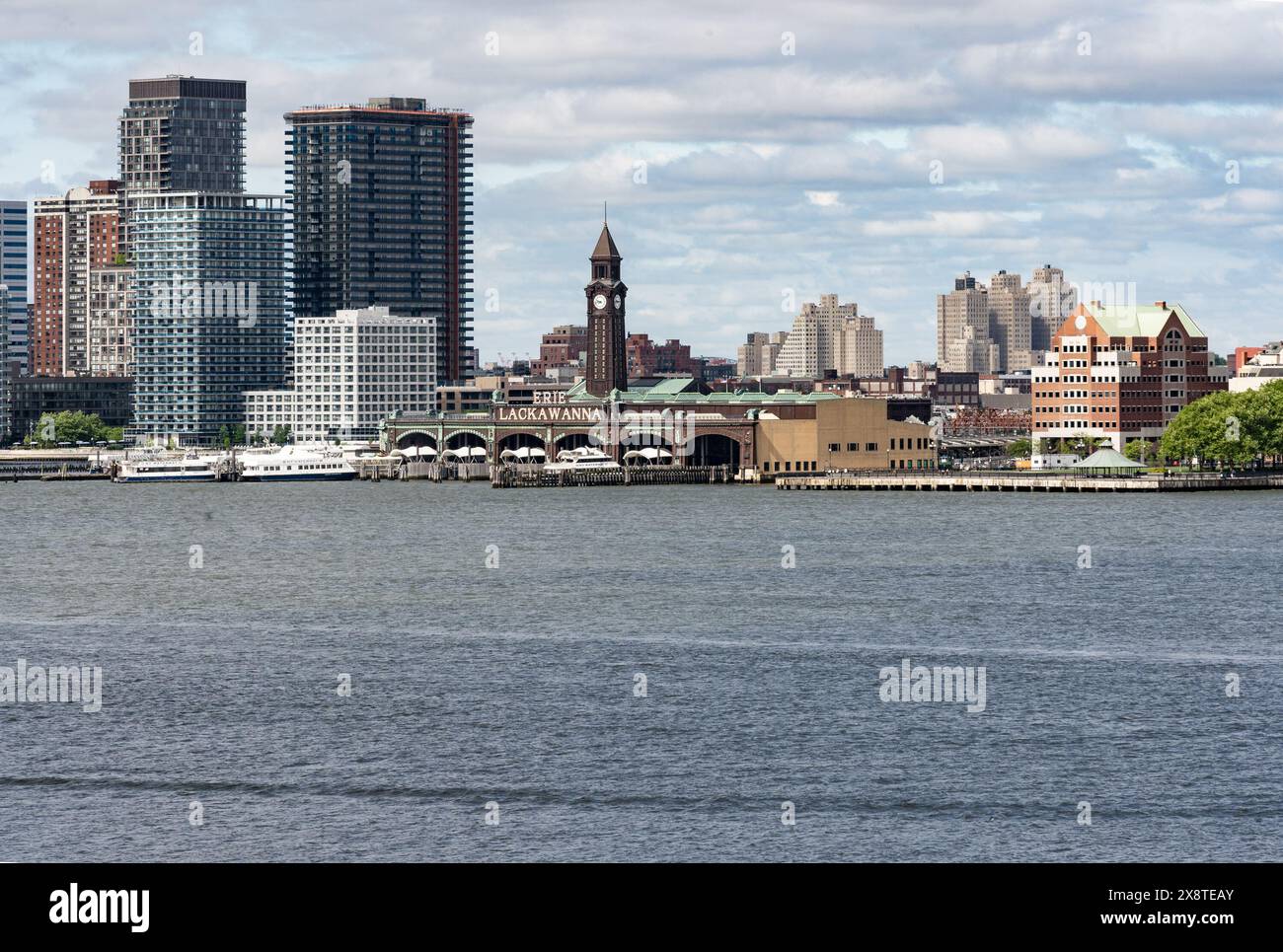 New York, NY - US - May 19, 2024 View of the iconic Hoboken skyline ...