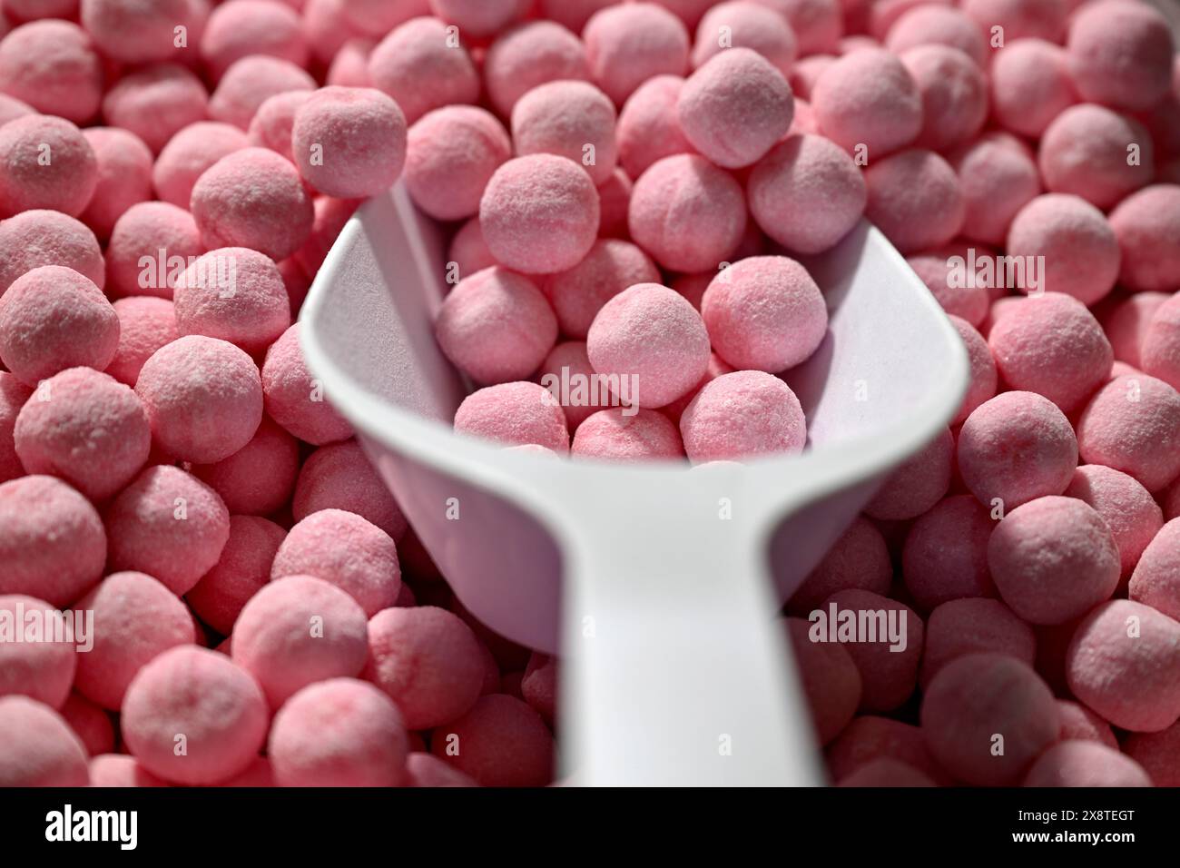 Confectionery Rocket Balls Strawberry Stock Photo - Alamy