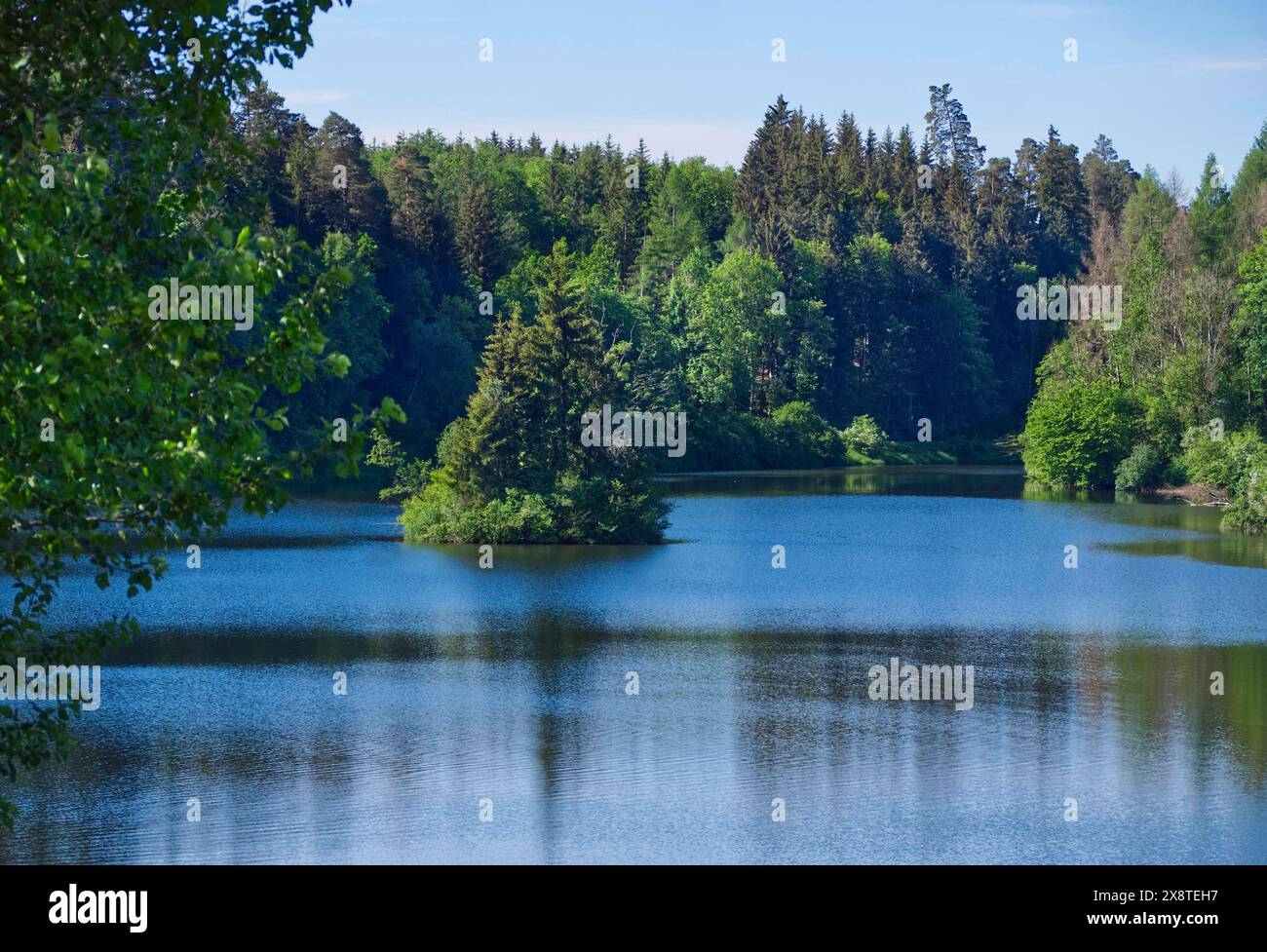 Retention basin near Haslach, Baden-Wuerttemberg, Germany Stock Photo ...