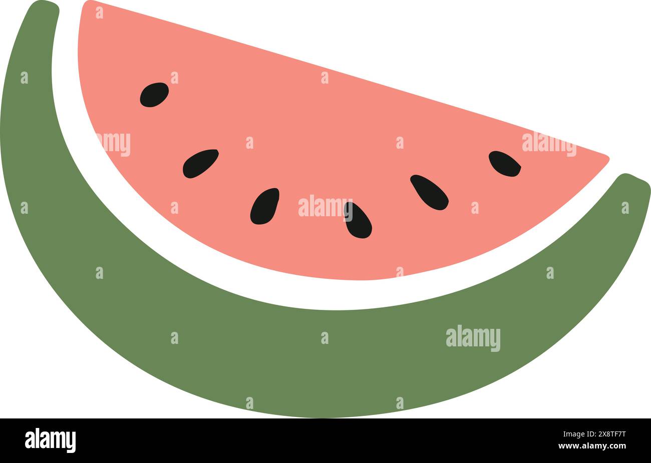 Flat watermelon summer illustration isolated Stock Vector Image & Art ...