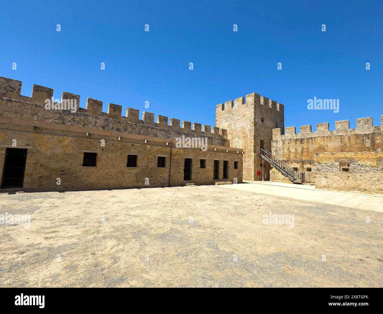 View of the inner courtyard of Fort Fortezza Fortetza Frangokastello ...