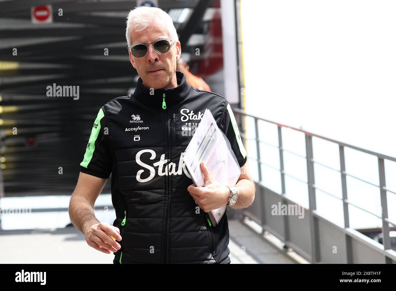 Alessandro Alunni Bravi, team principal of Stake Kick Sauber looks on during the F1 Grand Prix ...