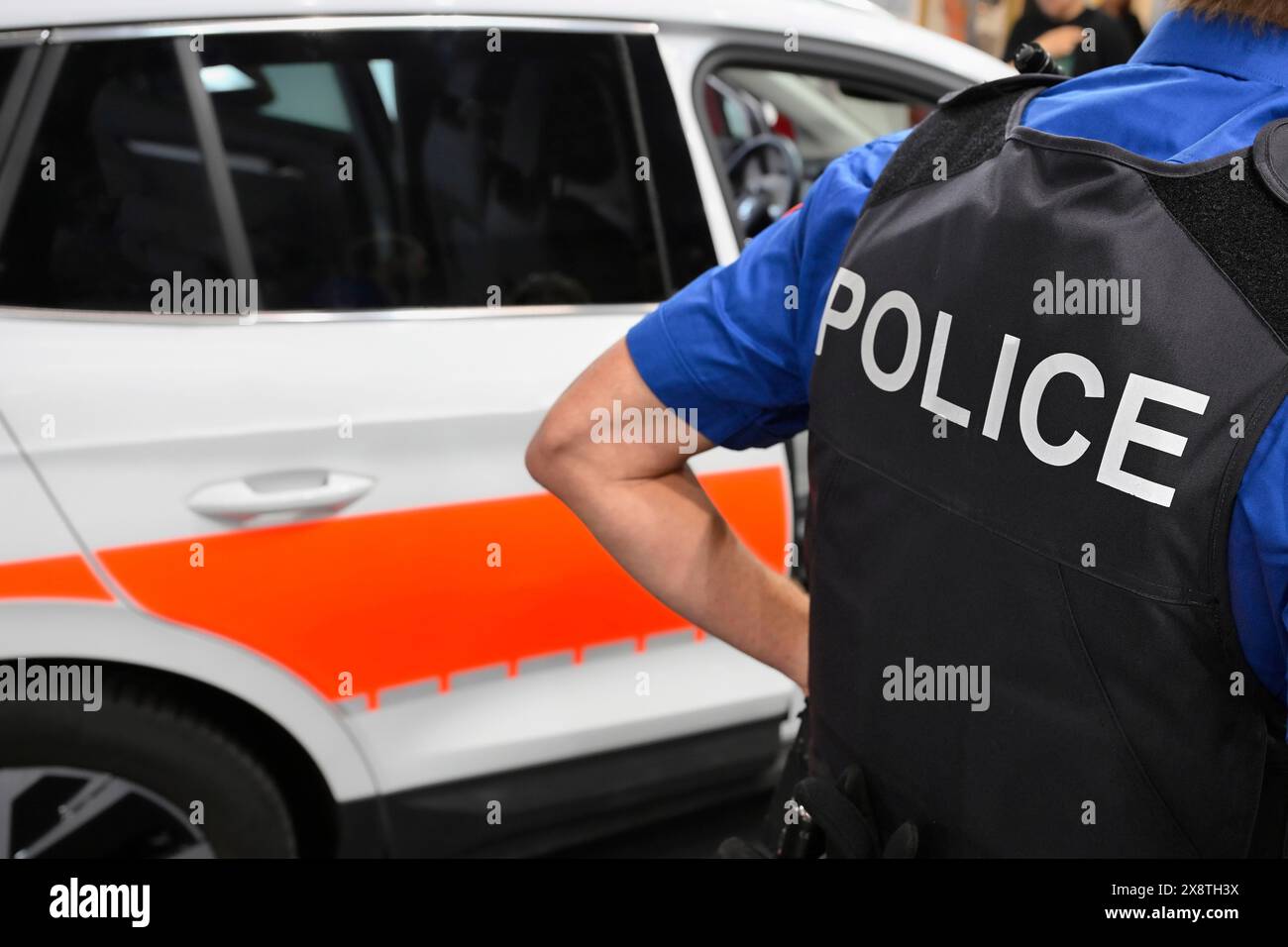 Police officer Police lettering Stock Photo - Alamy