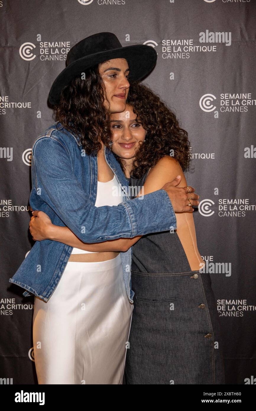 Cannes, France. 22nd May, 2024. L-R : French film director Emma Benestan and main actress Oulaya ...