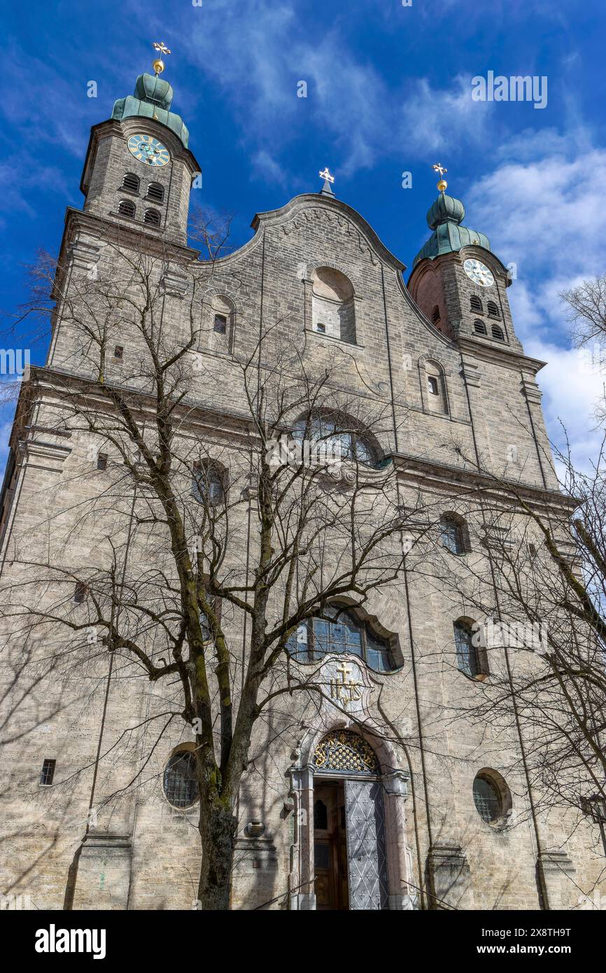 Heilig Kreuz, Catholic church in the historic old town, Landsberg am ...