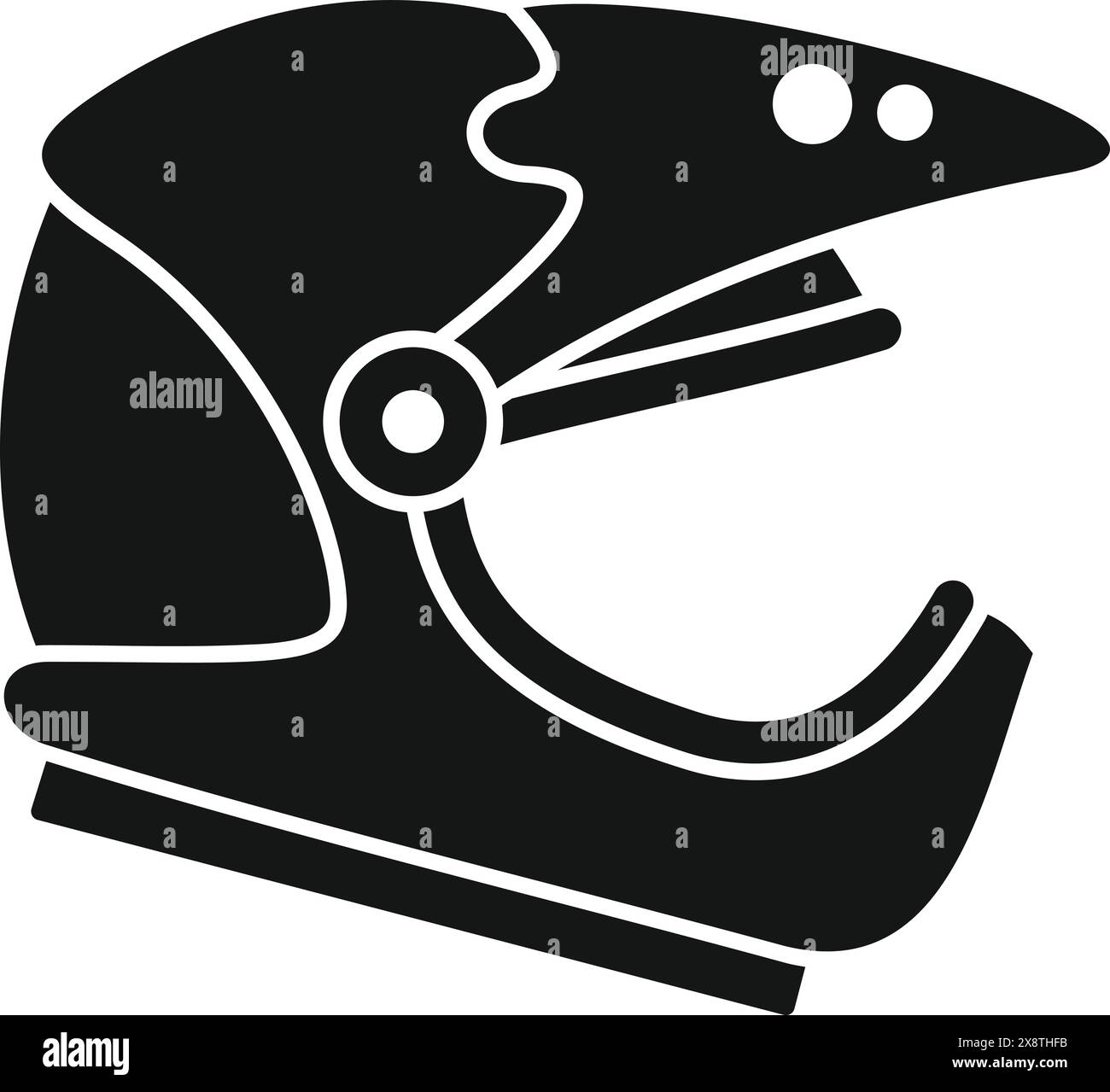 Simple black and white vector illustration of a protective motorcycle ...
