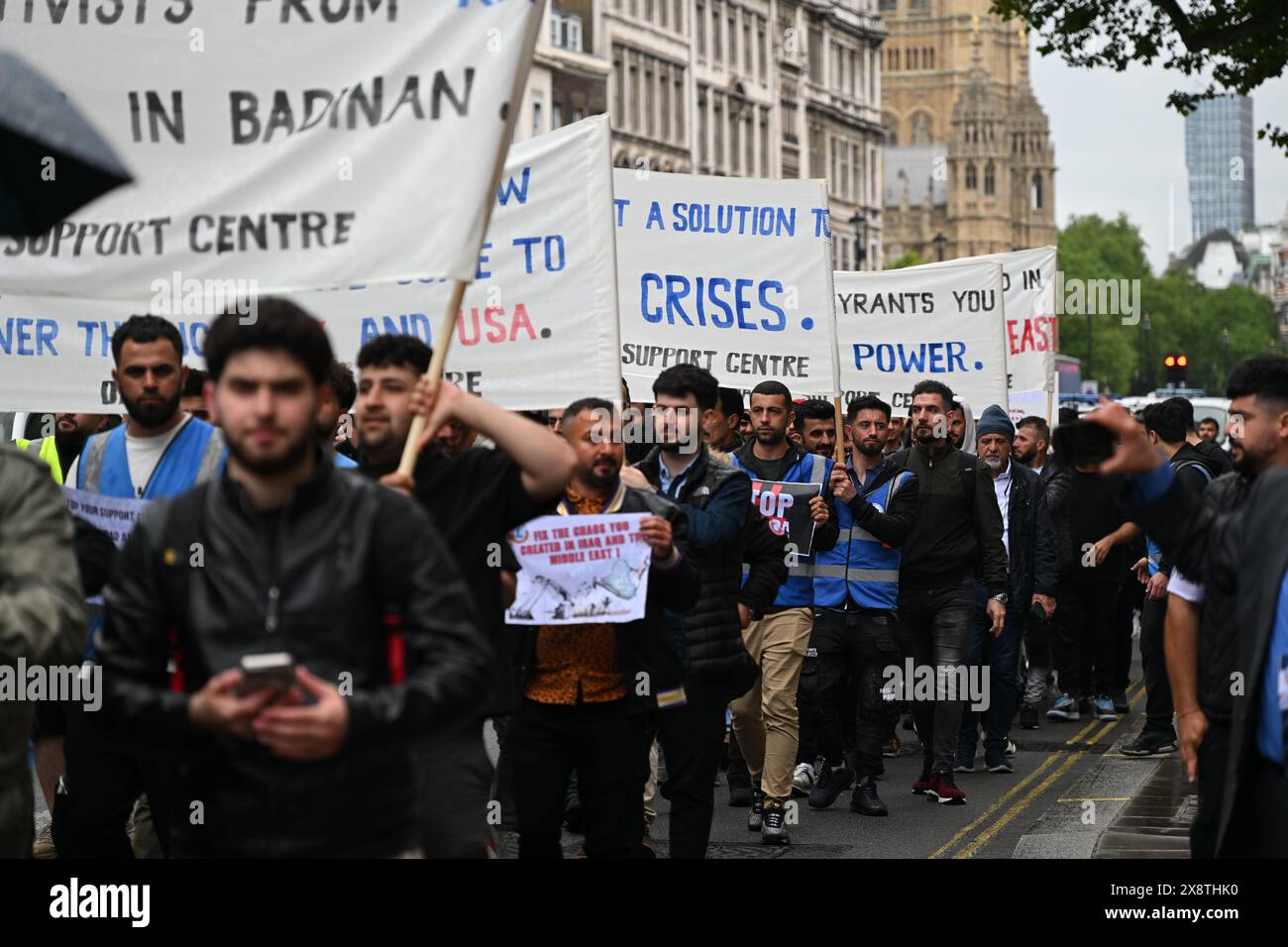 London, England, UK. 27th May, 2024. A protest organised by the Dakok ...