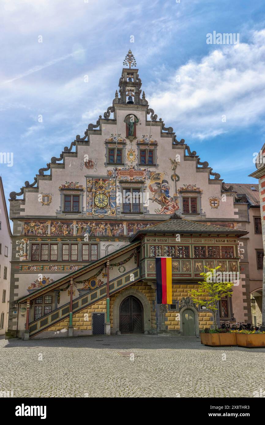 Gothic Old Town Hall on Bismarckplatz with stepped gables and decorated ...