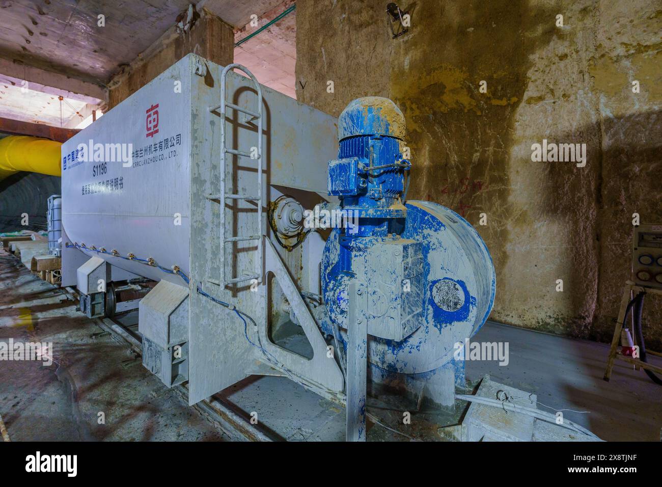Tel-Aviv, Israel - May 23, 2024: View of service train, in a subway ...