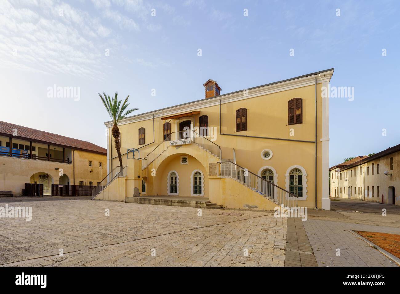 Mikveh Israel, Israel - May 23, 2024: View of the synagogue building ...