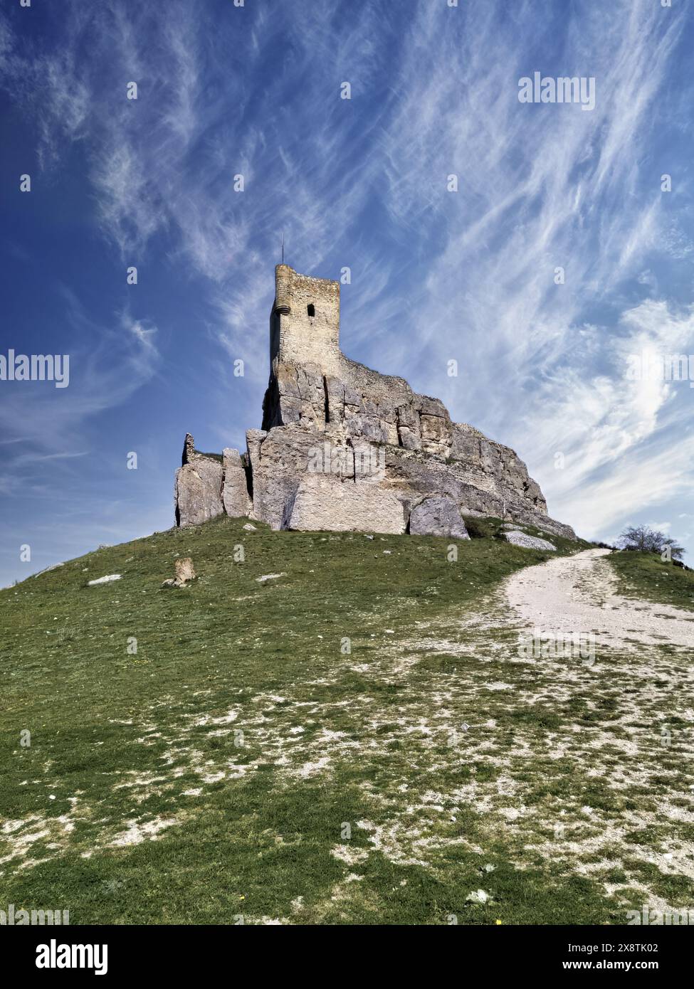 The ancient Castillo de Atienza standing proudly on a rocky hill in ...