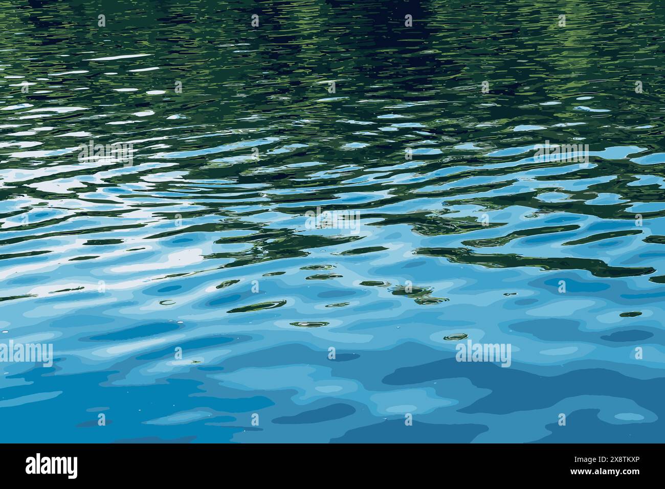 Vector illustration of water ripple texture background. Wavy water ...